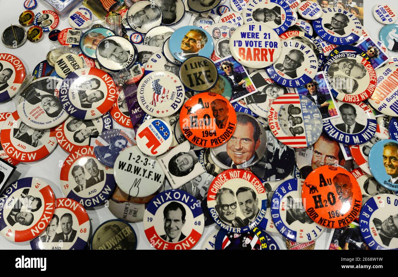 Political buttons hi-res stock photography and images - Alamy