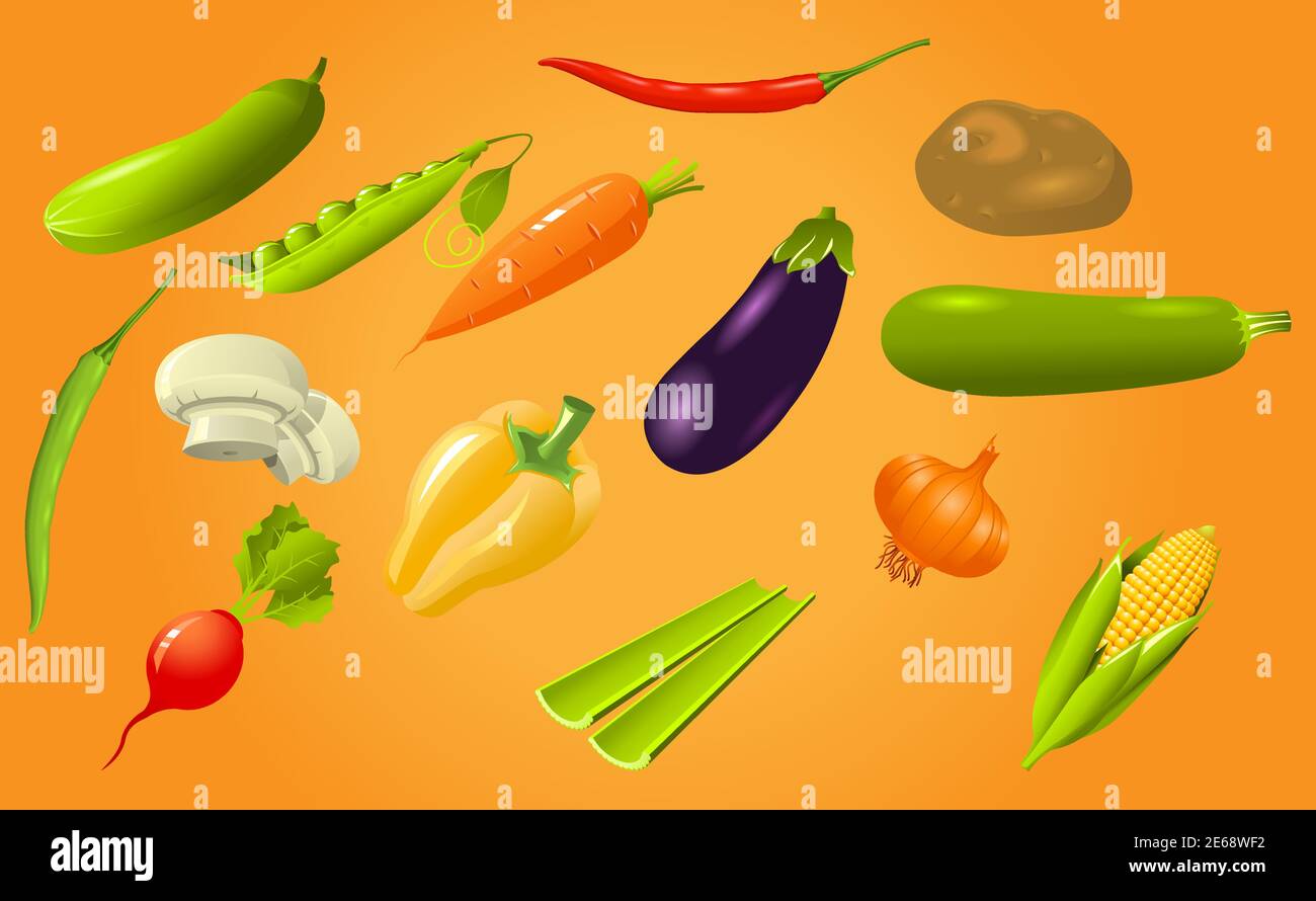 vegetable vector art Stock Vector Image & Art - Alamy