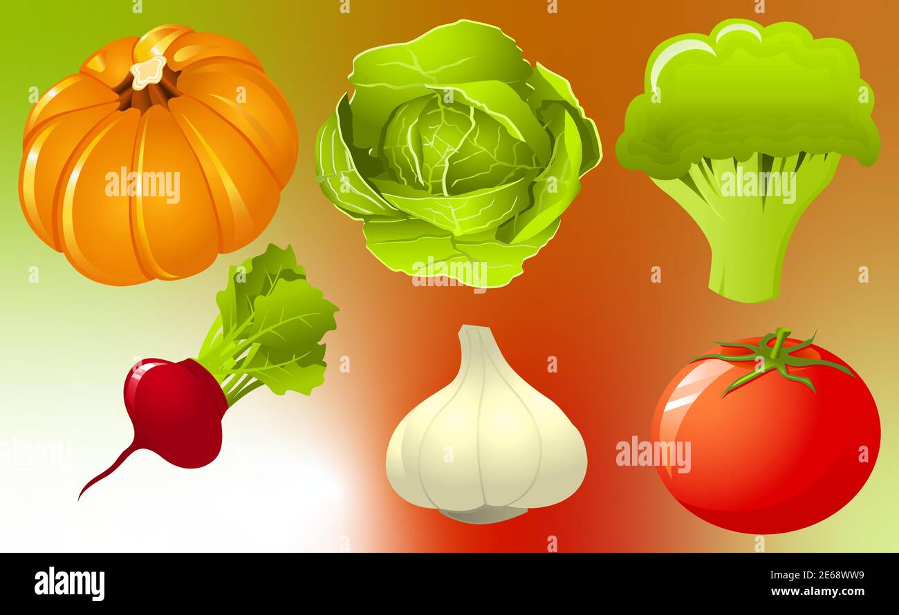 vegetable vector art Stock Vector Image & Art - Alamy
