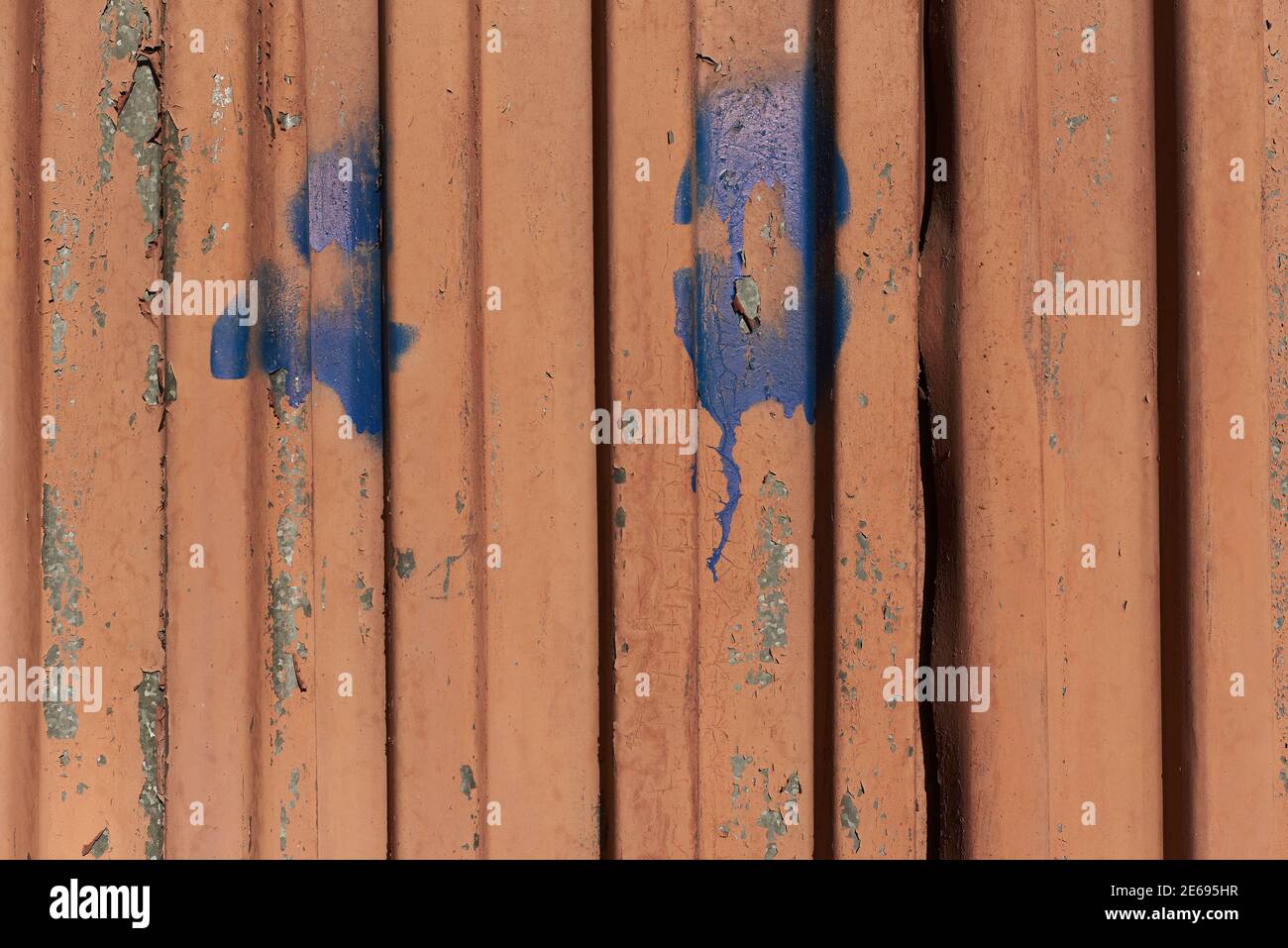 Rusty metal texture wall with smudges scratches and graffiti garage ...
