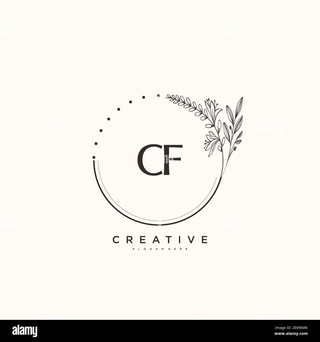 CF Beauty vector initial logo art, handwriting logo of initial ...