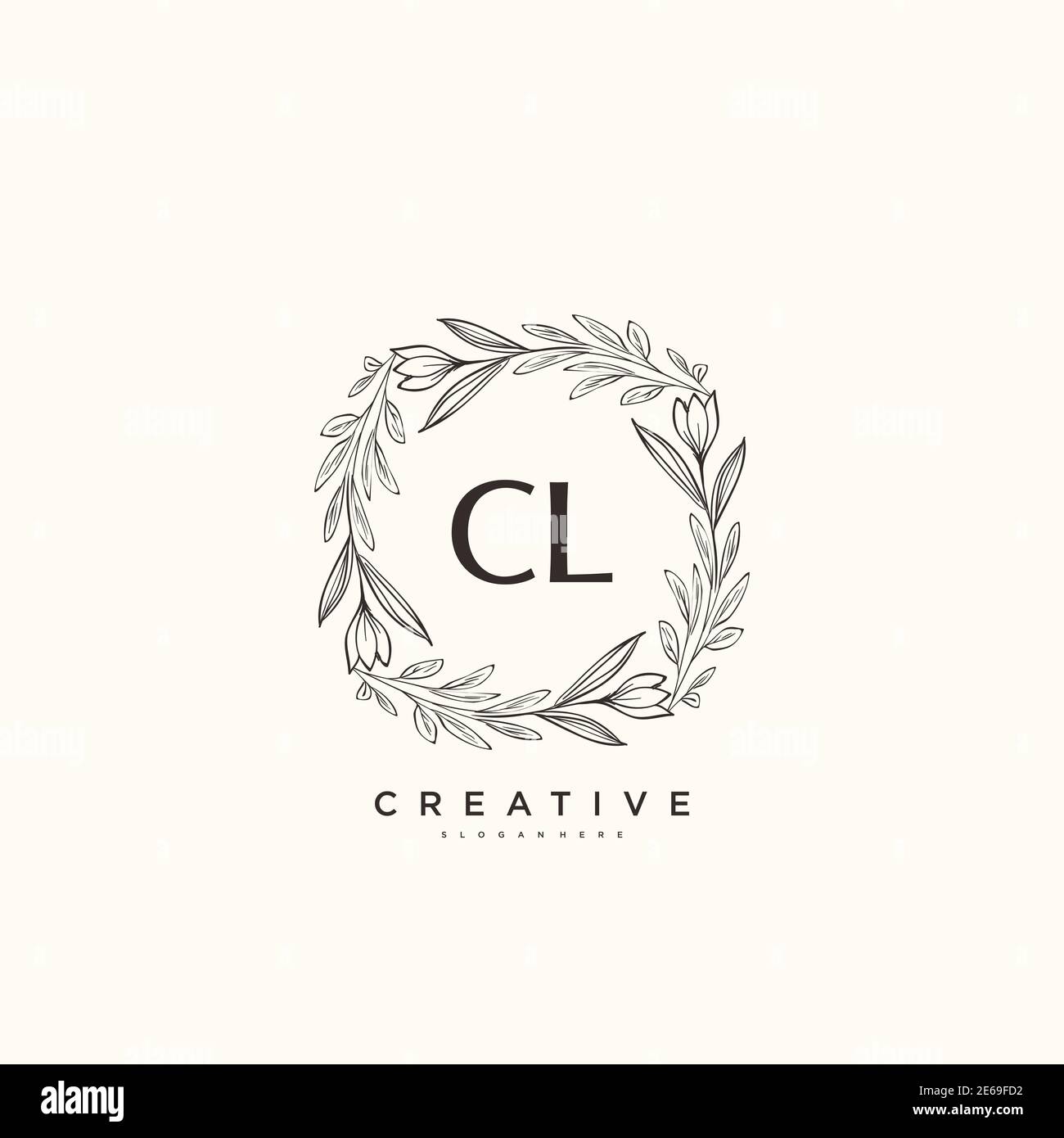 CL Beauty vector initial logo art, handwriting logo of initial ...