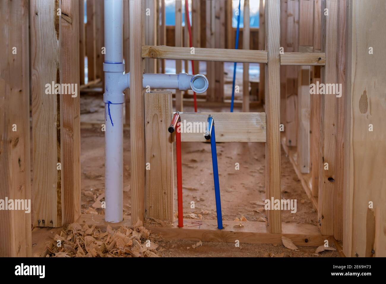 PVC pipe connections install and assemble water and drain under ...