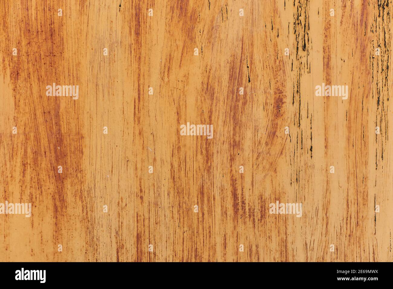 Plate of metal rusty texture with traces of yellow paint faint color ...