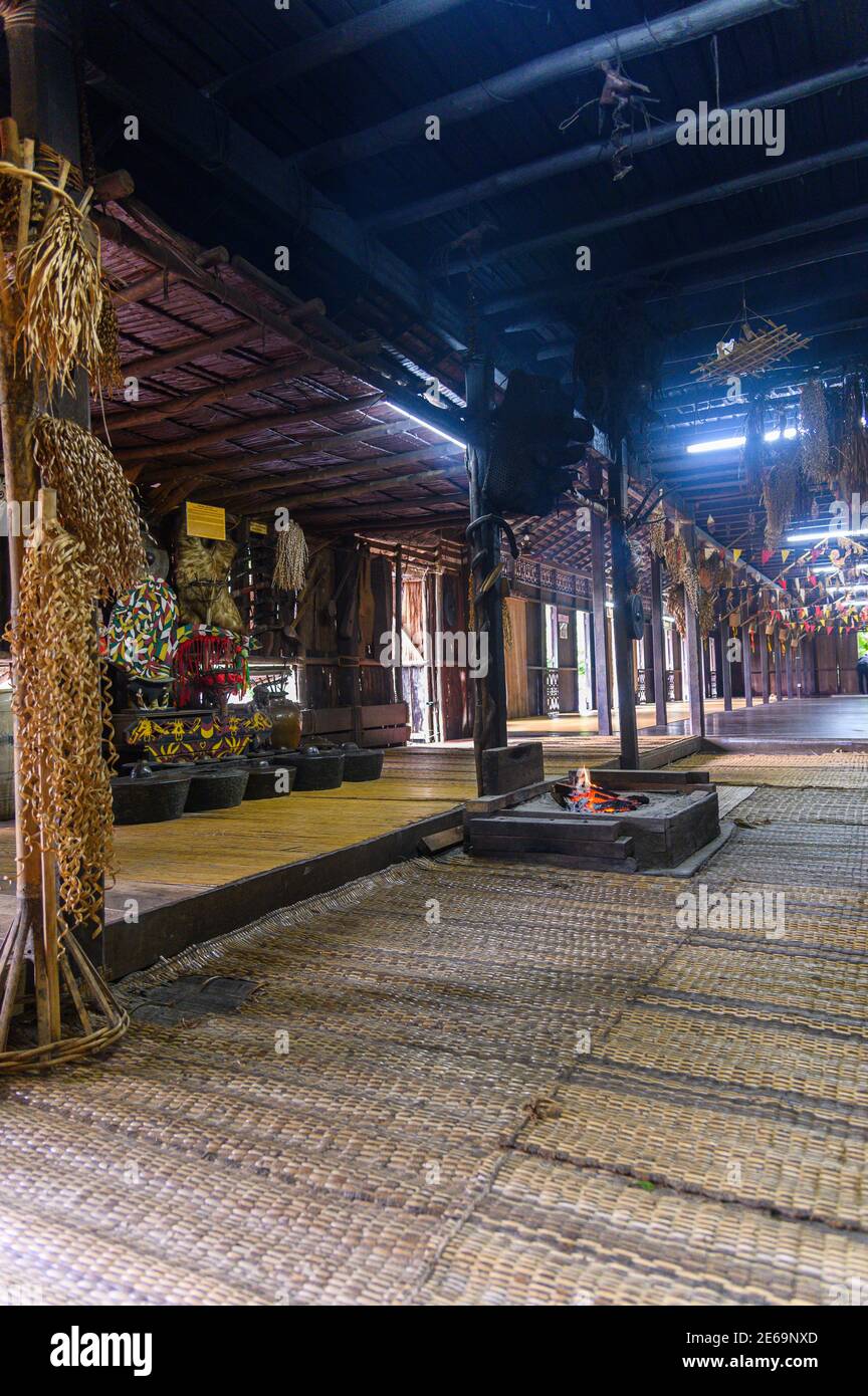 Iban borneo longhouse hi-res stock photography and images - Alamy