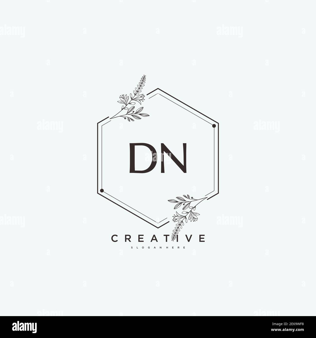 DN Beauty vector initial logo art, handwriting logo of initial ...
