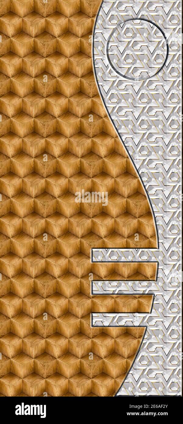 3d digital door skin design,3D illustration Stock Photo - Alamy