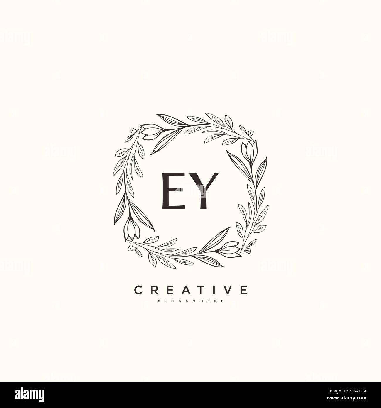 EY Beauty vector initial logo art, handwriting logo of initial ...