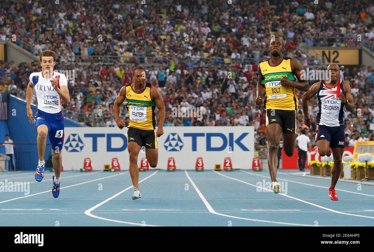 Usain bolt of jamaica sprints hi-res stock photography and images - Alamy