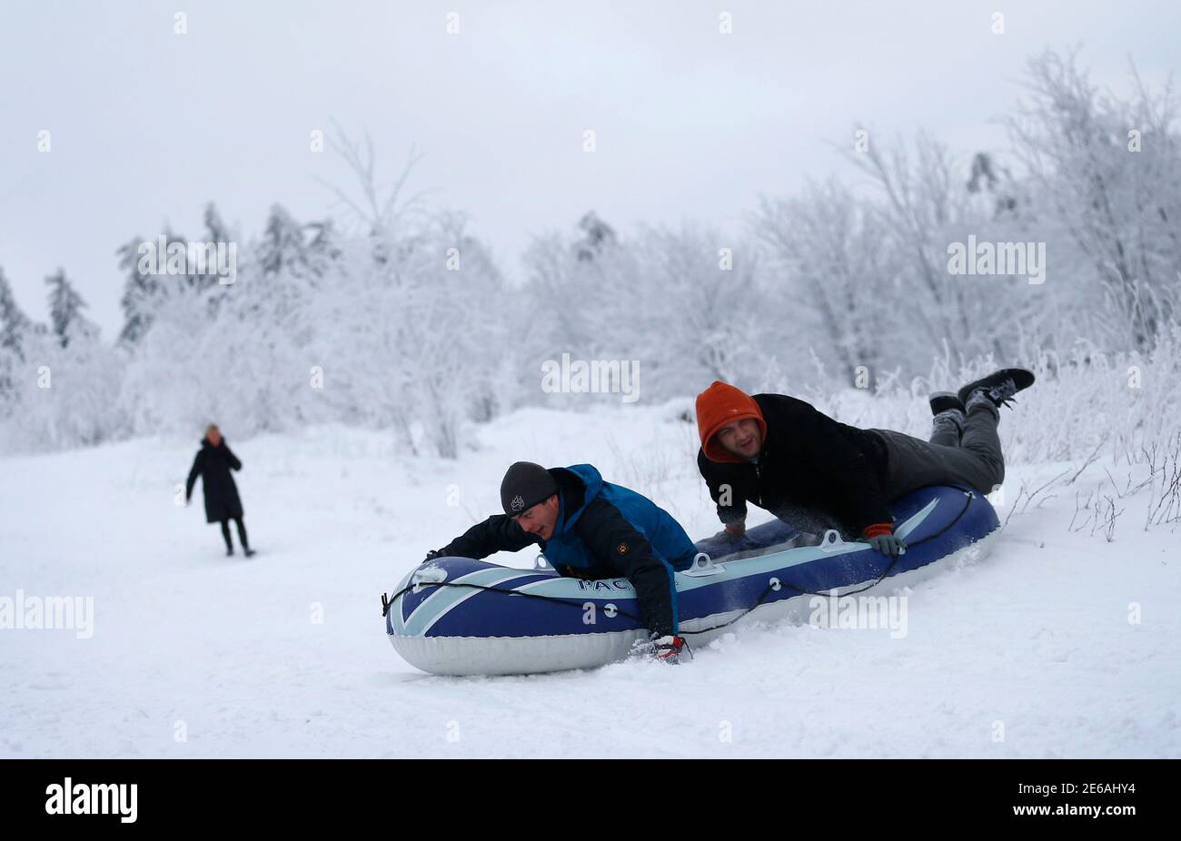 Two men in rubber boat hi-res stock photography and images - Alamy