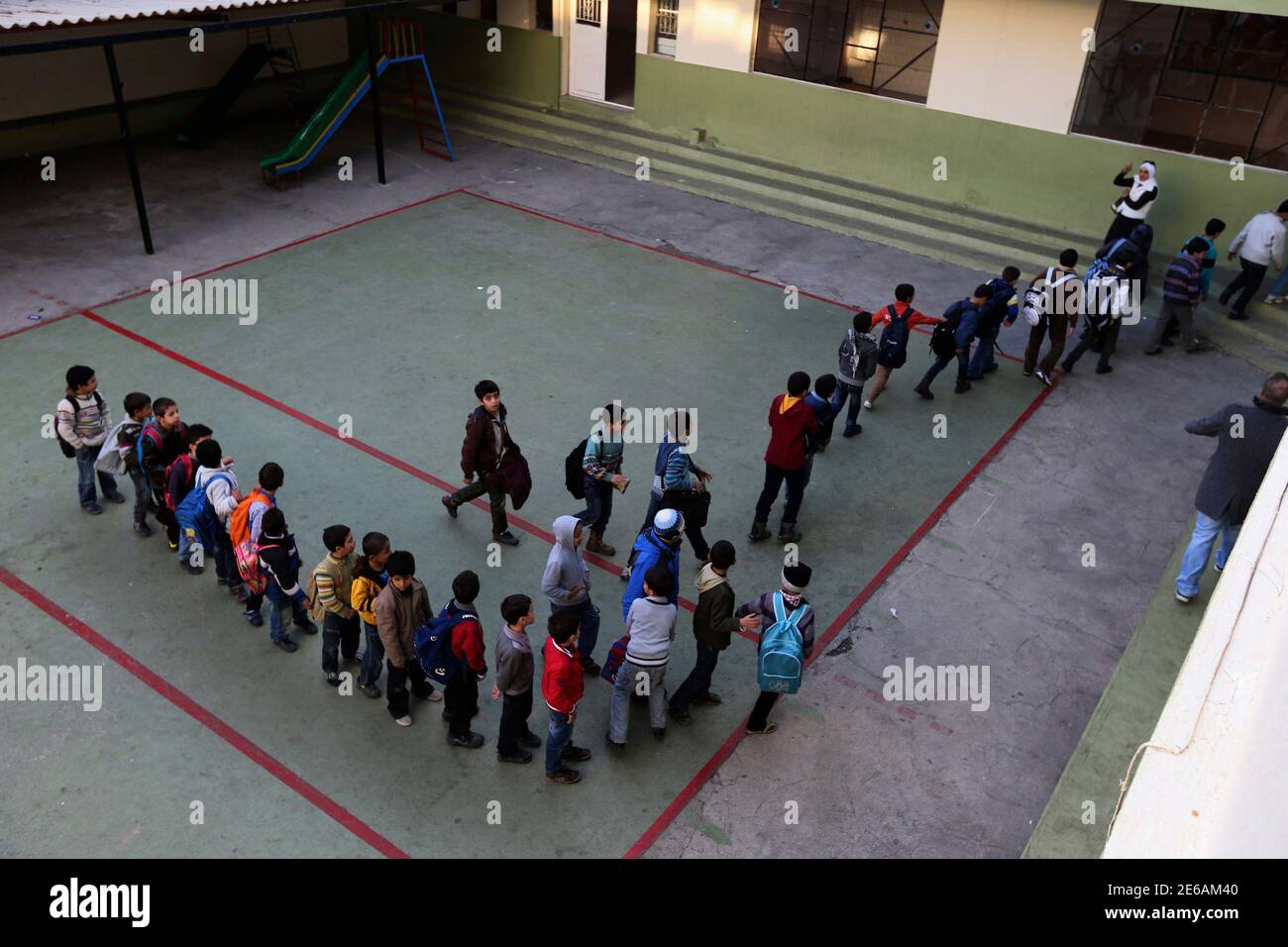Children school playground line hi-res stock photography and images - Alamy