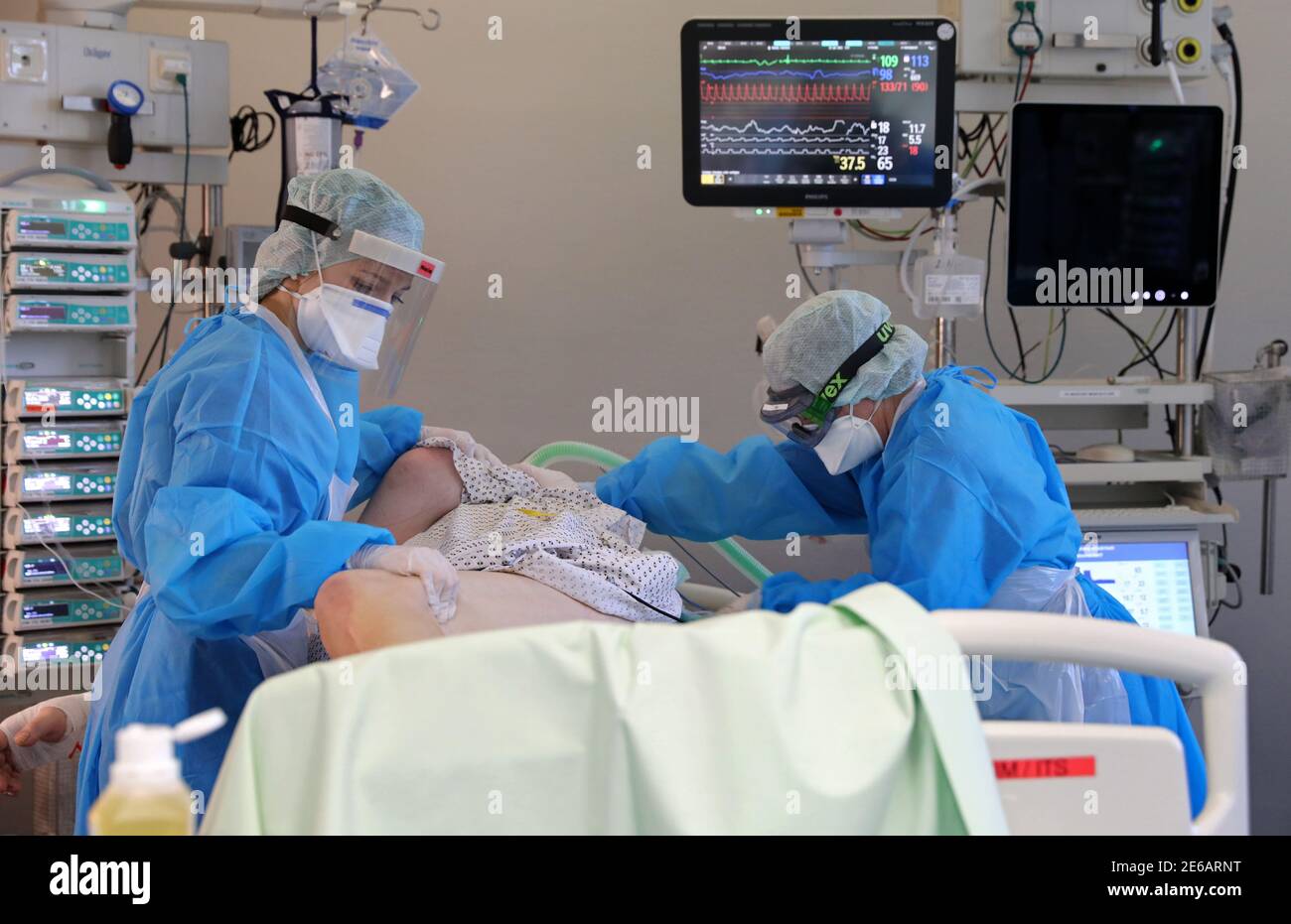 Rostock, Germany. 22nd Jan, 2021. In the infection room for Covid 19 ...