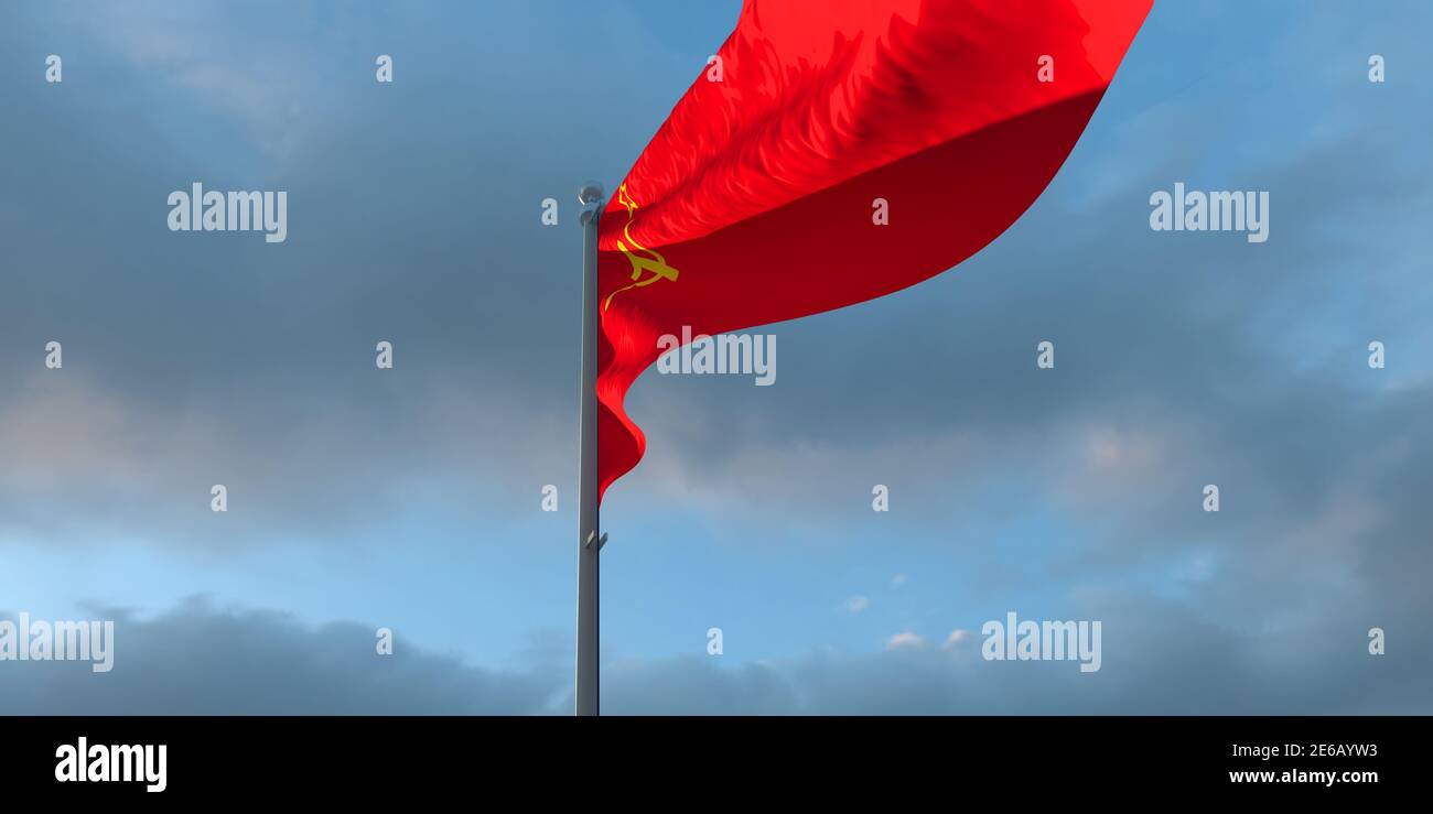 3d rendering of the national flag of the USSR Stock Photo - Alamy