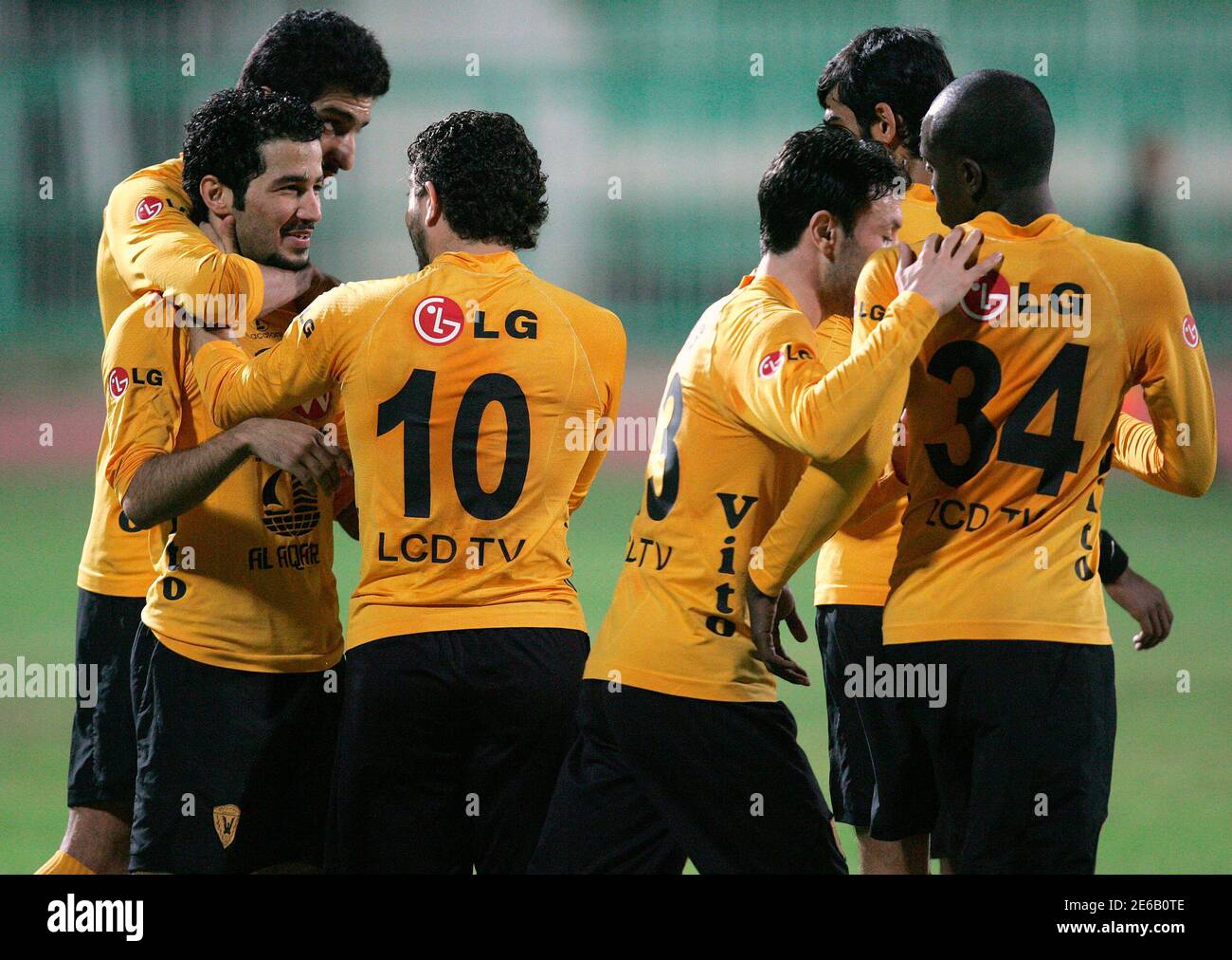Al kuwait players celebrate goal hi-res stock photography and images ...