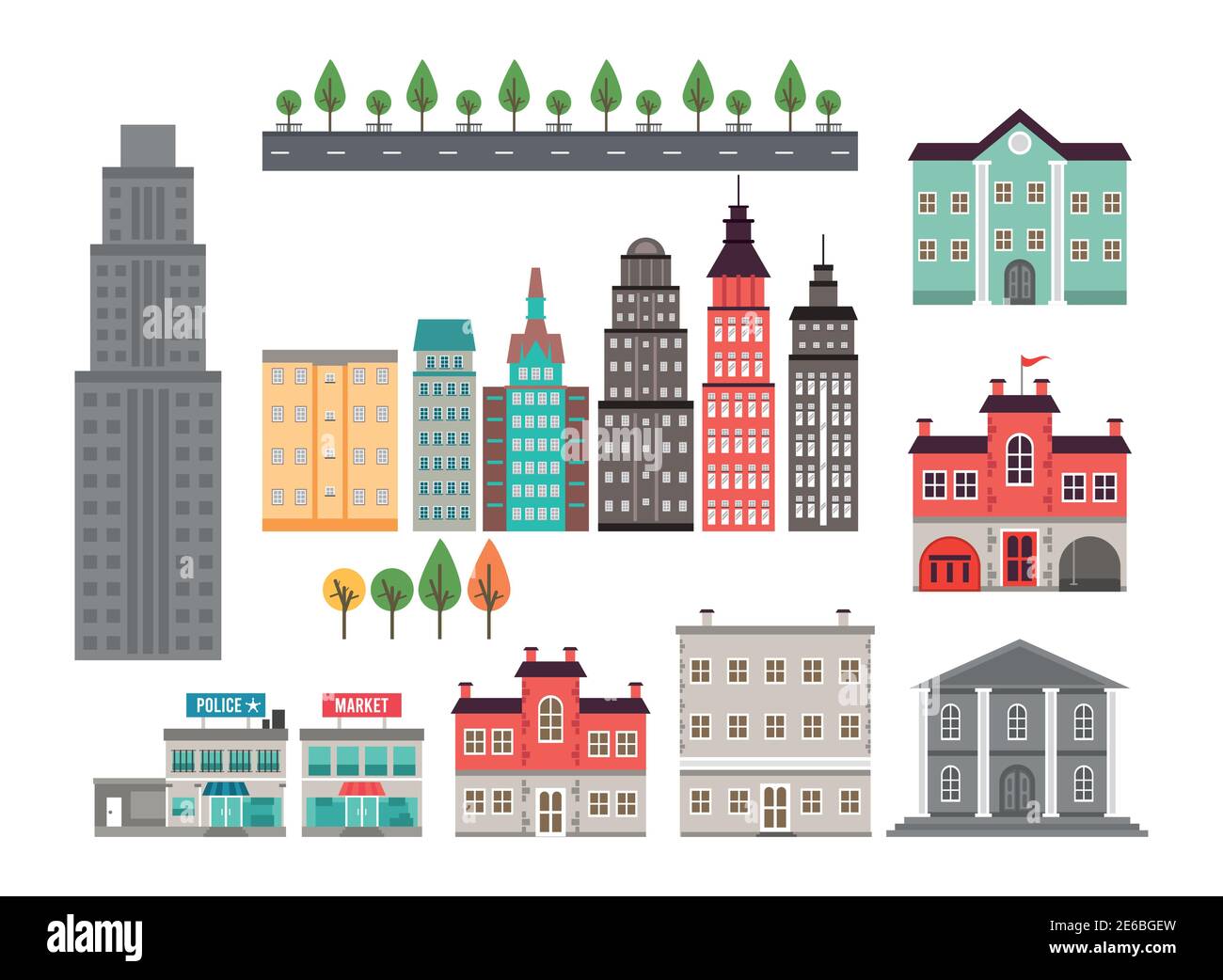 city life megalopolis set urban icons vector illustration design Stock ...