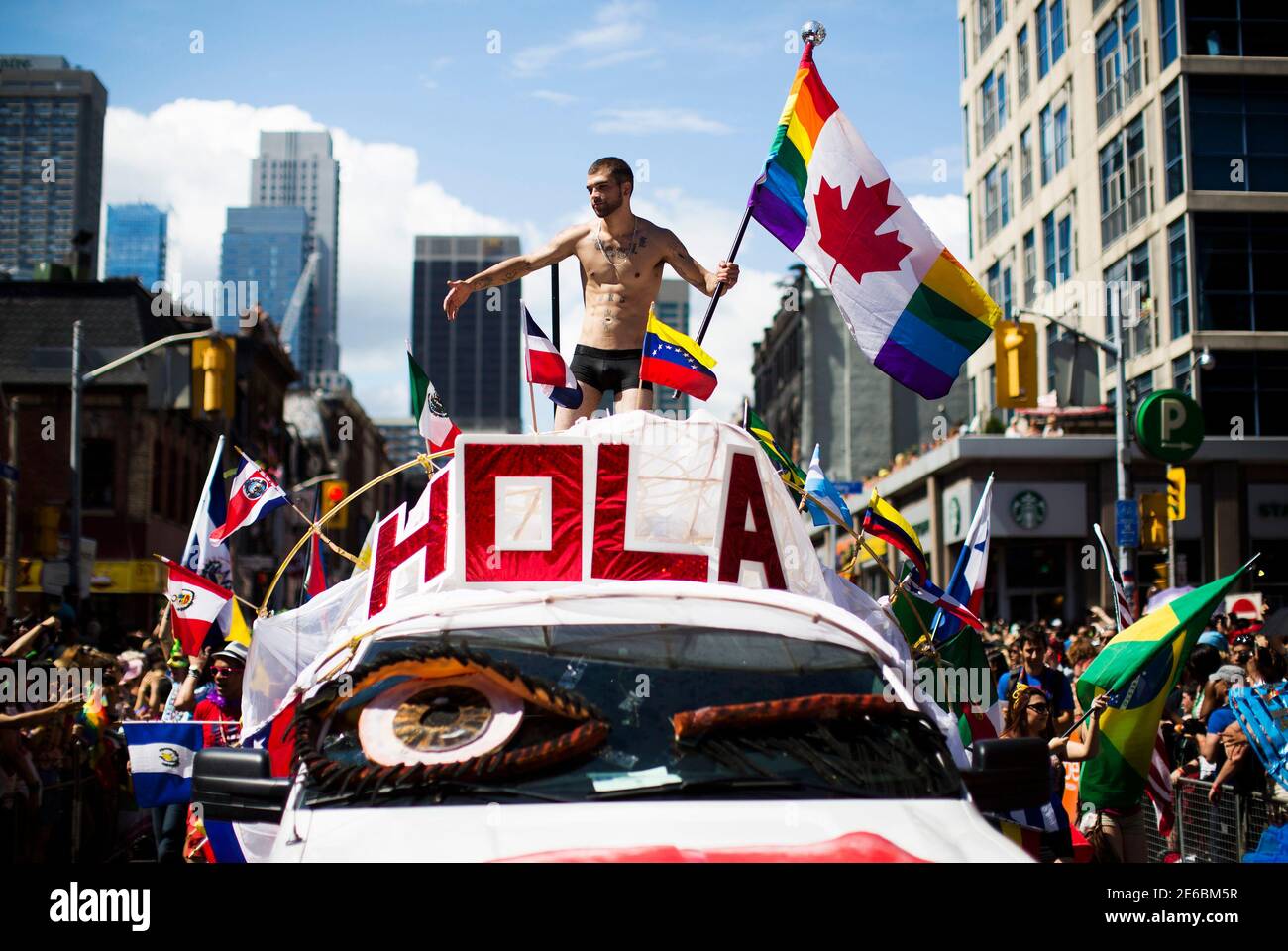 Toronto gay pride canada flag hi-res stock photography and images - Alamy