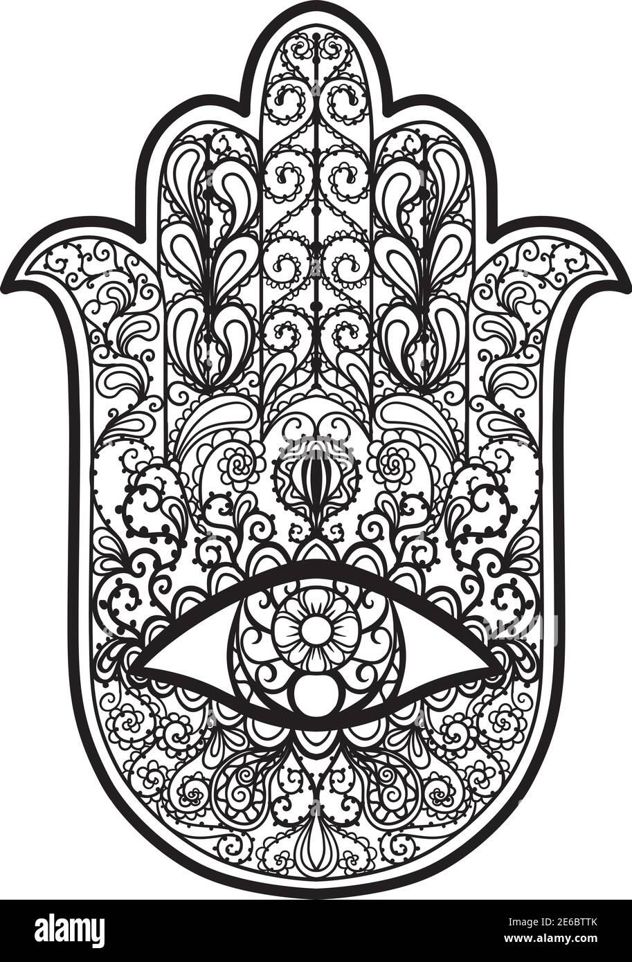 Hamsa Hand Template