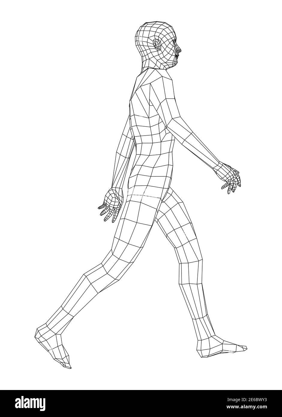 Wireframe walking man. Vector Stock Vector Image & Art - Alamy