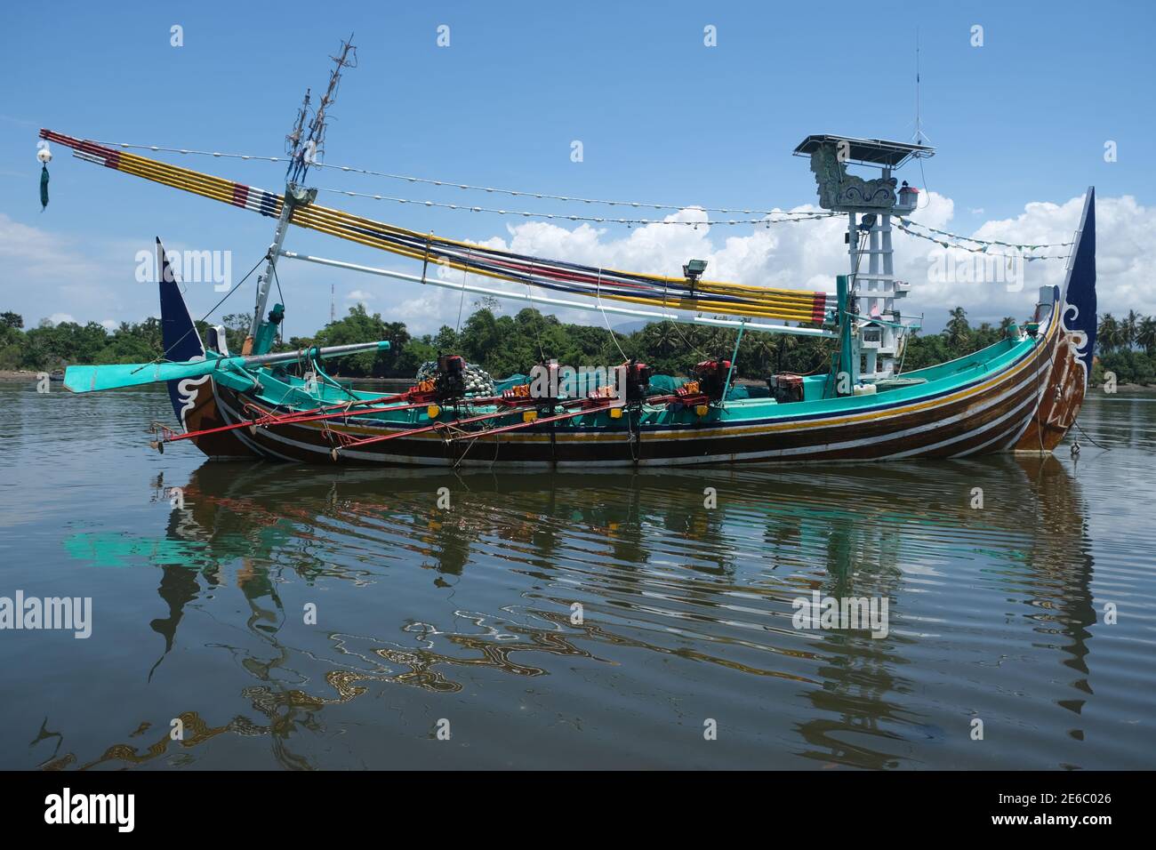 Indonesia Bali Negara - Pantai Pengambengan - Wooden fishing boats in ...