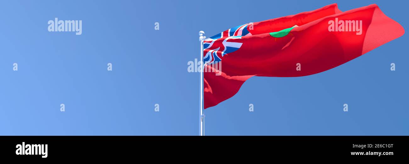 Blue sky background with bermuda flag hi-res stock photography and ...