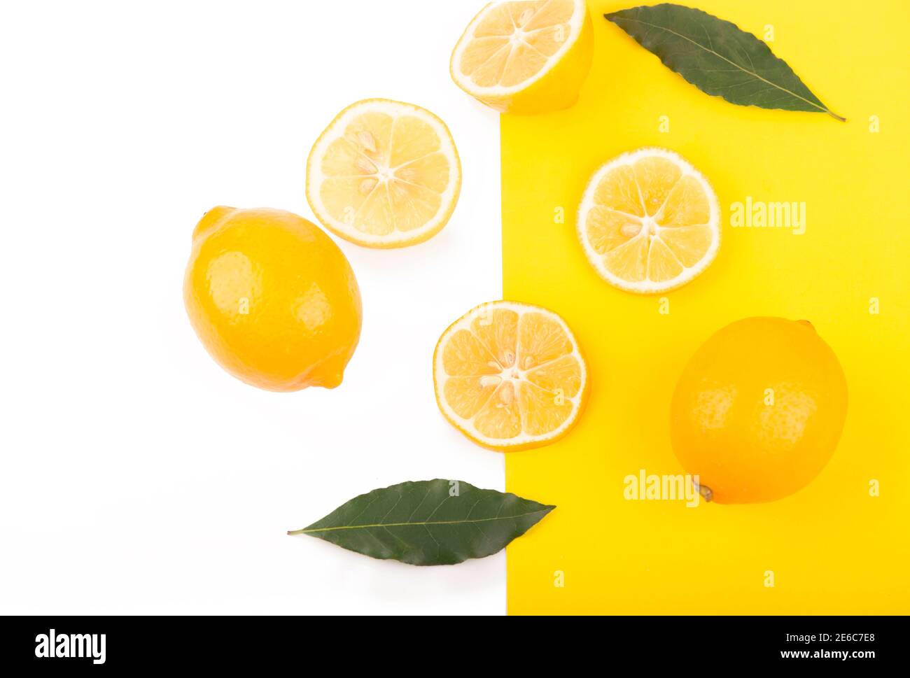 Creative layout made of lemon. Flat lay. Food concept Stock Photo - Alamy