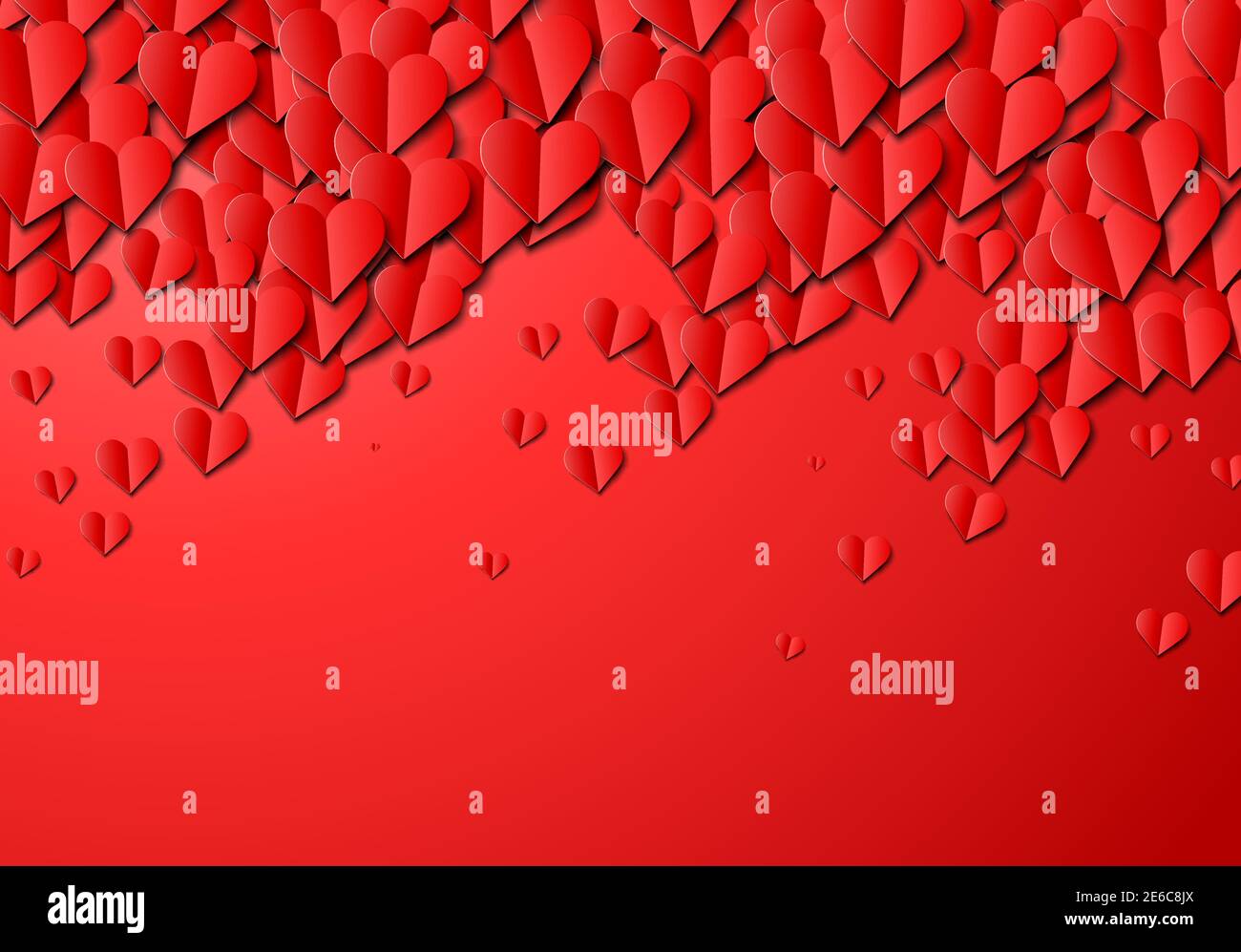 Paper hearts background for Valentine's Day greeting card design Stock ...