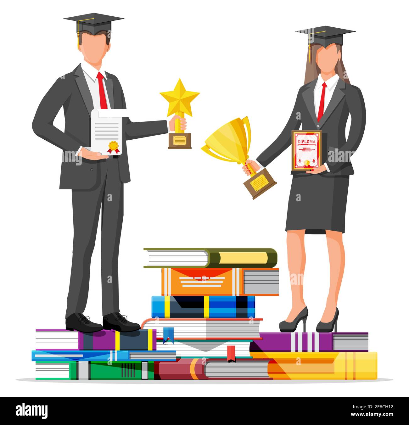 Student graduation diploma trophy hi-res stock photography and images ...
