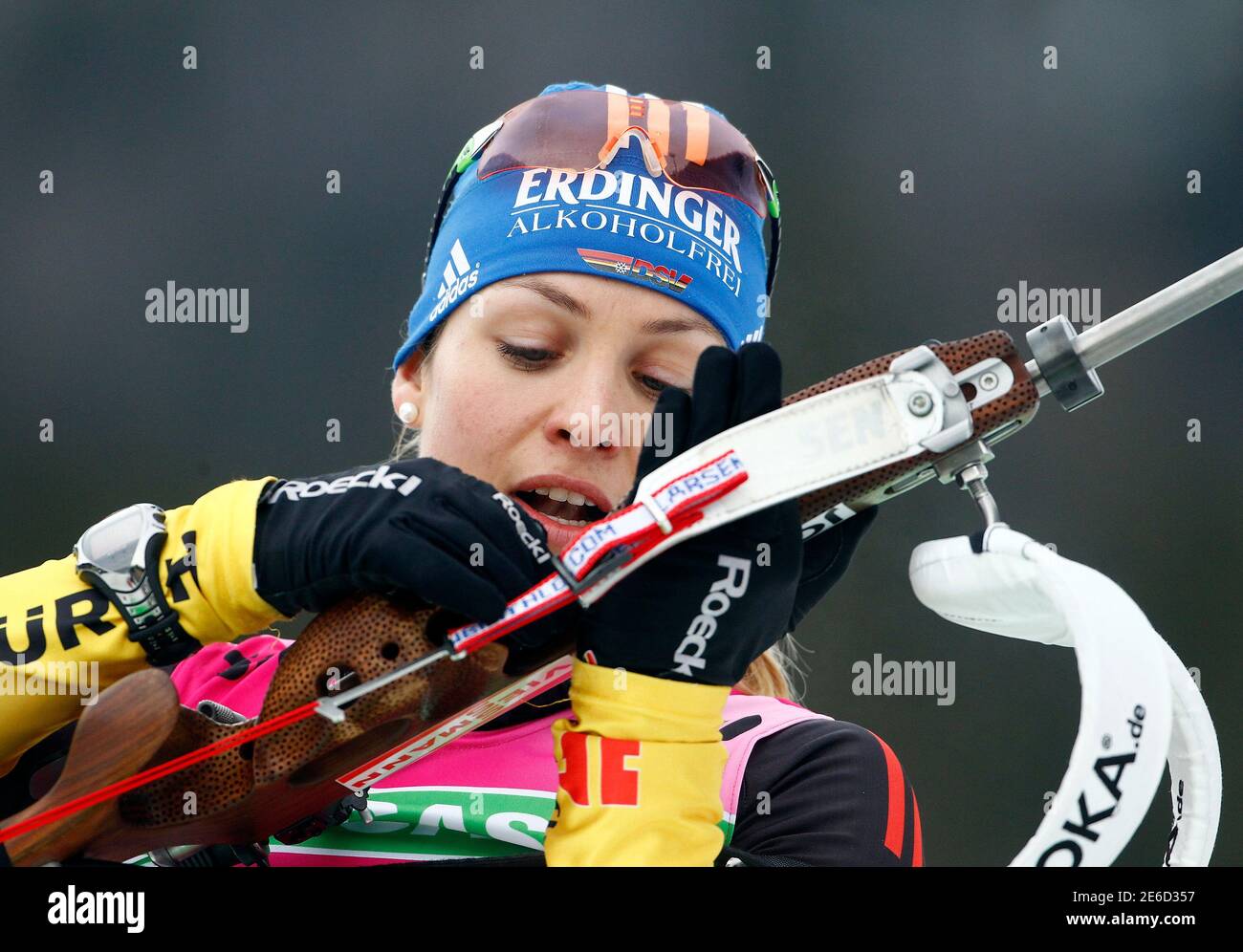 German biathlete magdalena neuner hi-res stock photography and images ...