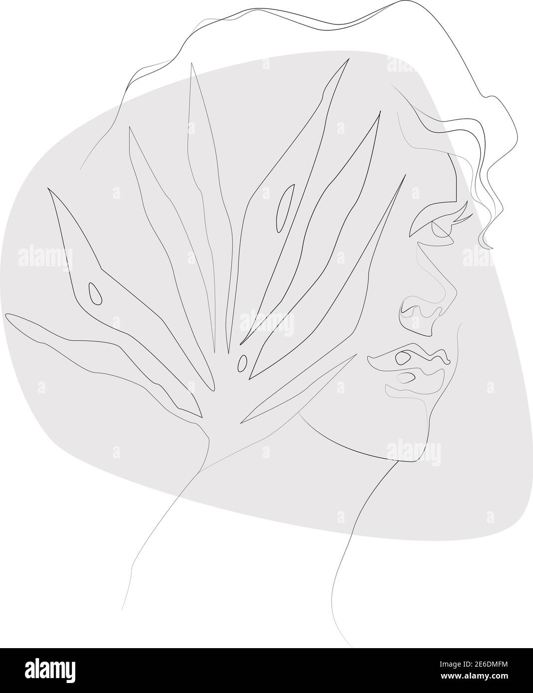 Line art modern vector illustration of women Stock Vector Image & Art ...