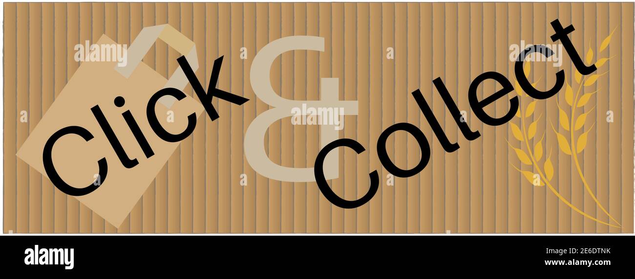 Click and collect online shopping concept vector Stock Vector Image ...