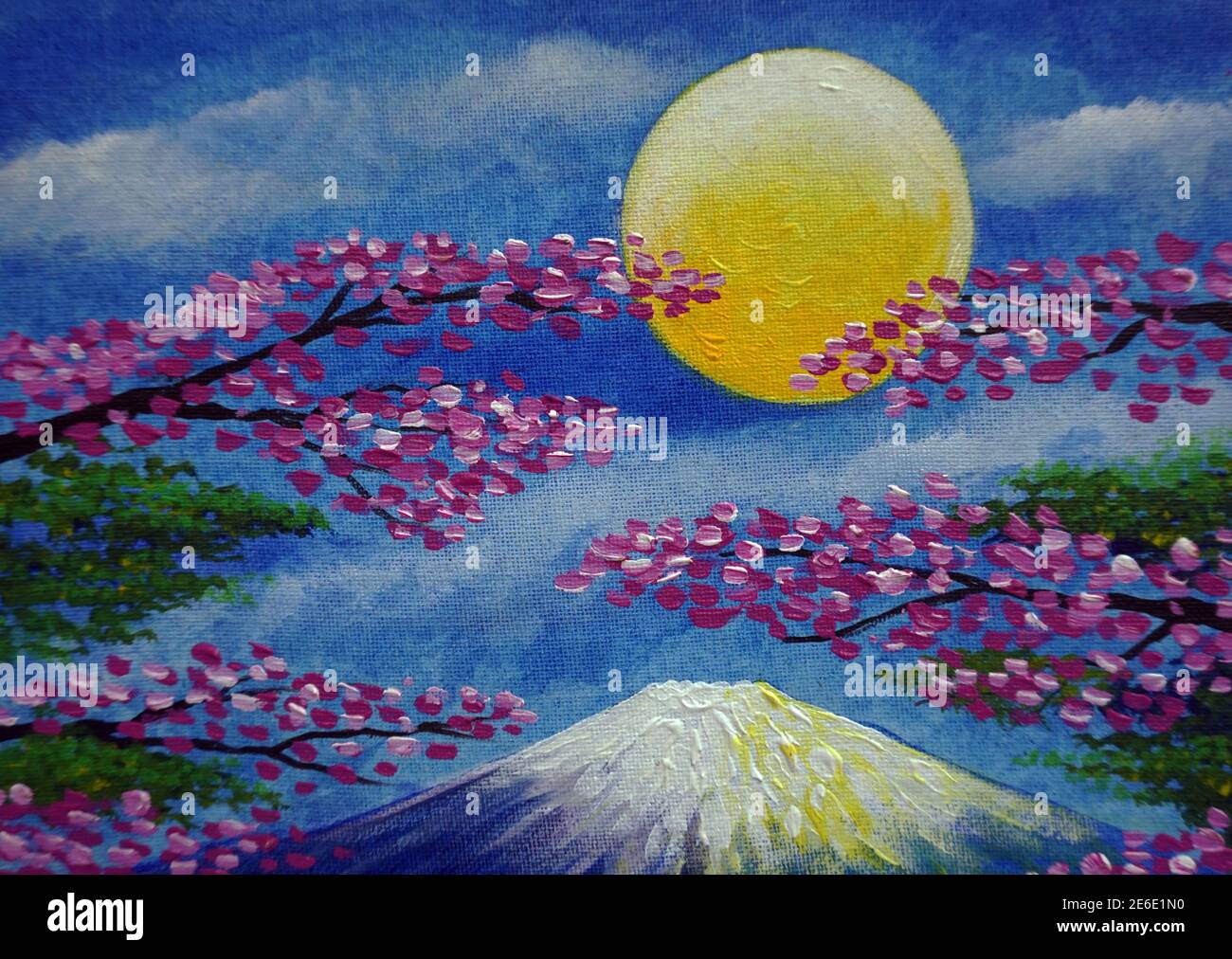 Art ,painting, oil color, Fine art ,Sun rise Stock Photo - Alamy