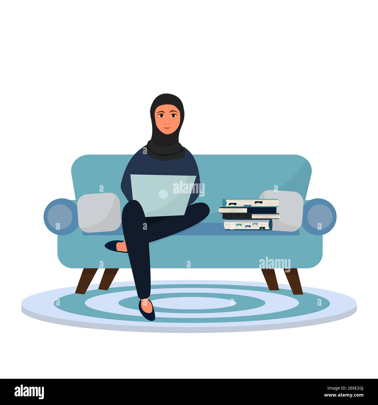Arab businesswoman sitting office Stock Vector Images - Alamy