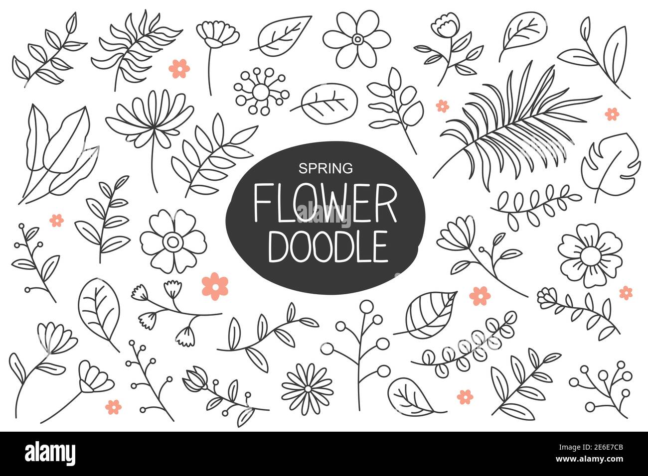 Floral doodle hi-res stock photography and images - Alamy