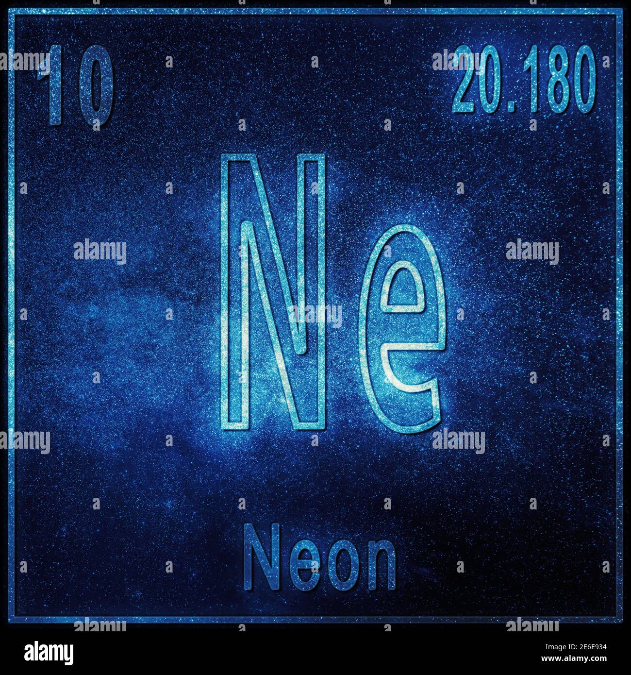 Neon Colored Periodic Table