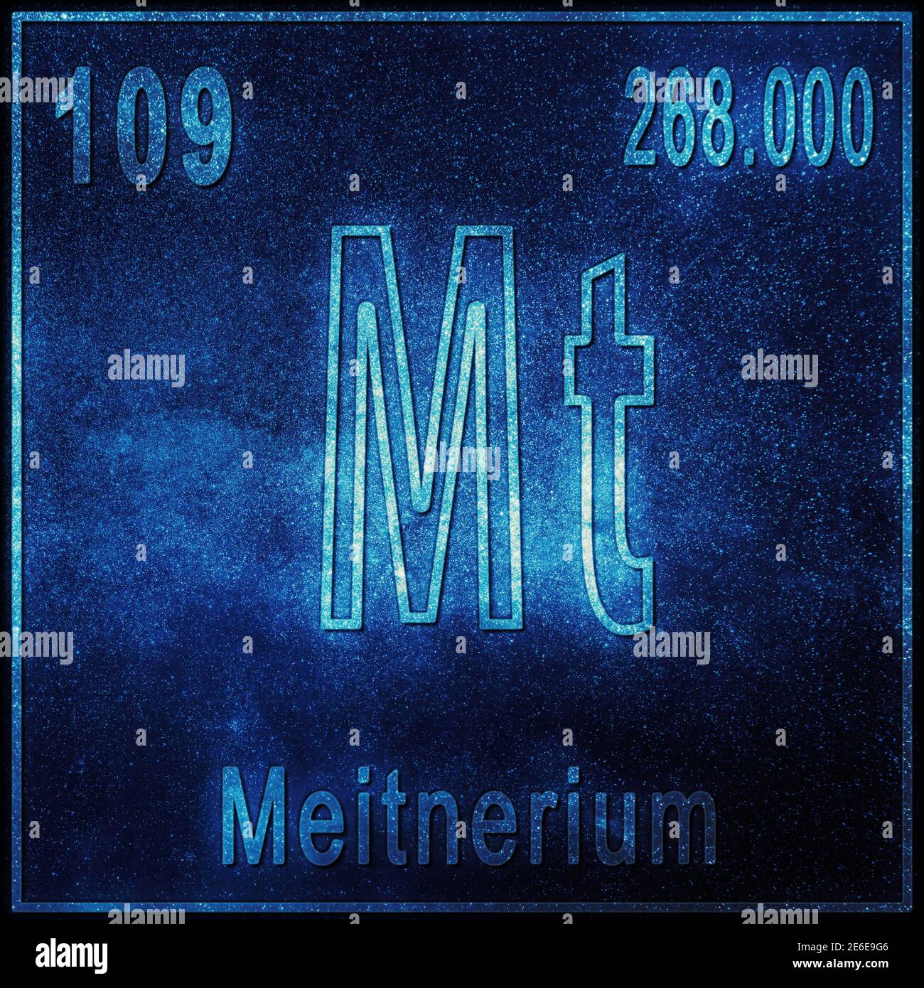 Meitnerium chemical element, Sign with atomic number and atomic weight ...