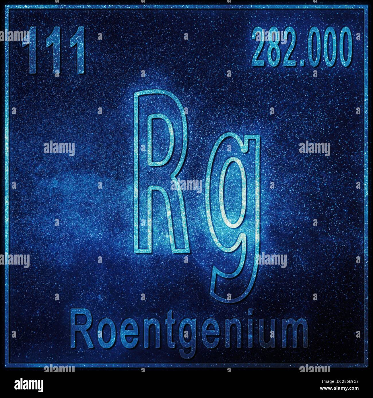 Roentgenium chemical element, Sign with atomic number and atomic weight ...