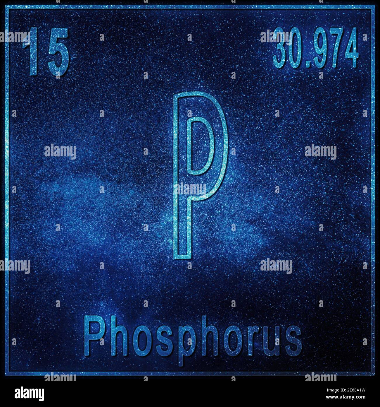 Phosphorus chemical element, Sign with atomic number and atomic weight ...