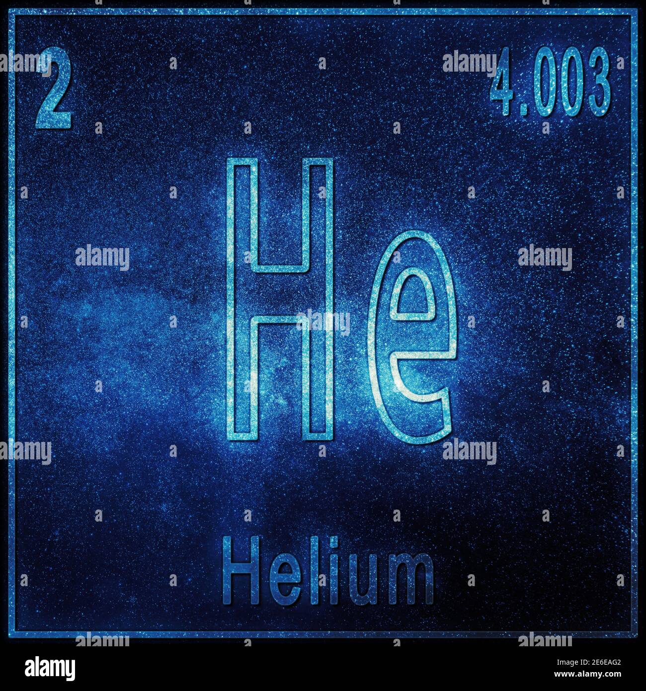 Helium chemical element, Sign with atomic number and atomic weight ...
