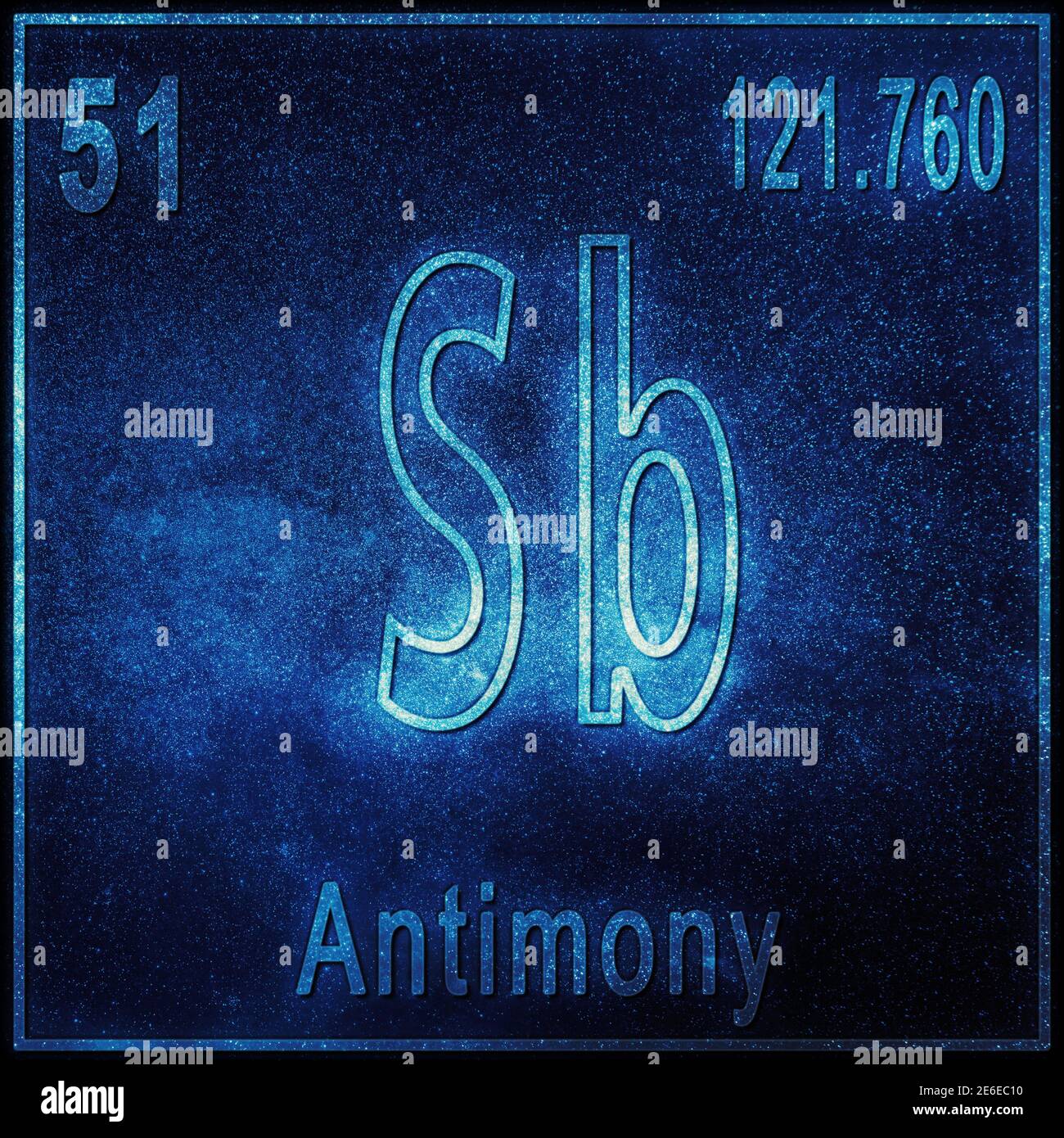 Antimony chemical element, Sign with atomic number and atomic weight ...