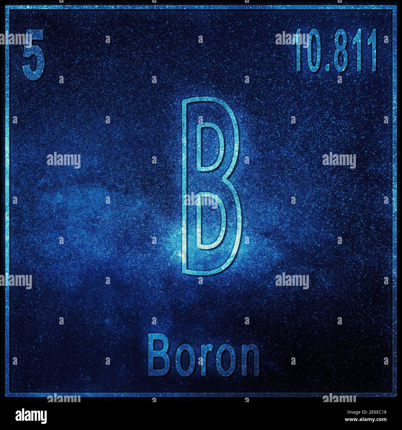 Boron chemical element, Sign with atomic number and atomic weight ...