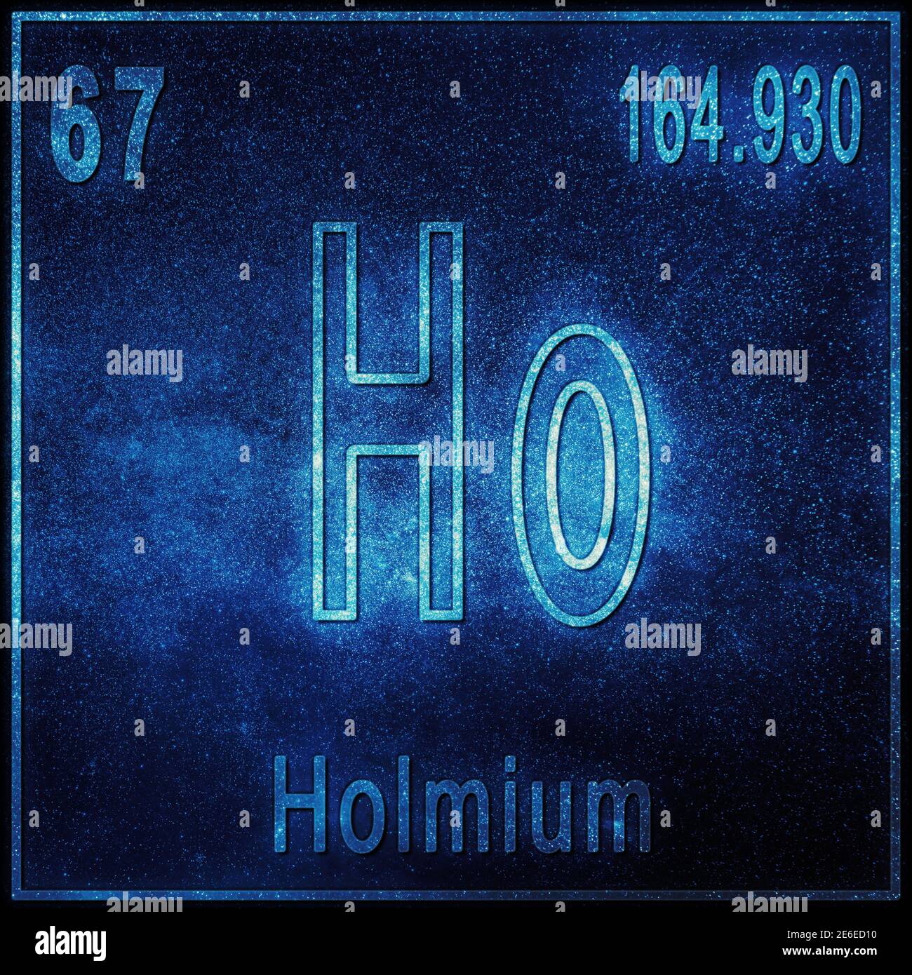 Holmium chemical element, Sign with atomic number and atomic weight ...