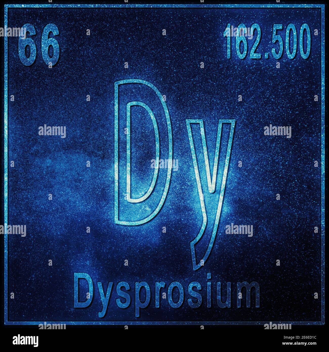 Dysprosium chemical element, Sign with atomic number and atomic weight ...