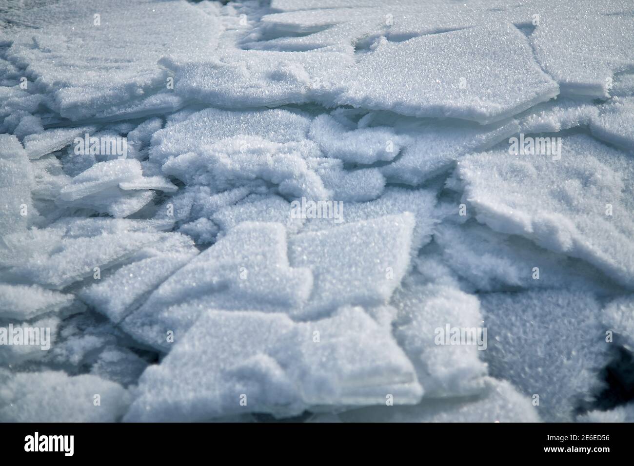 The blocks of ice at Lake Kapchagai, Kazakhstan Stock Photo - Alamy