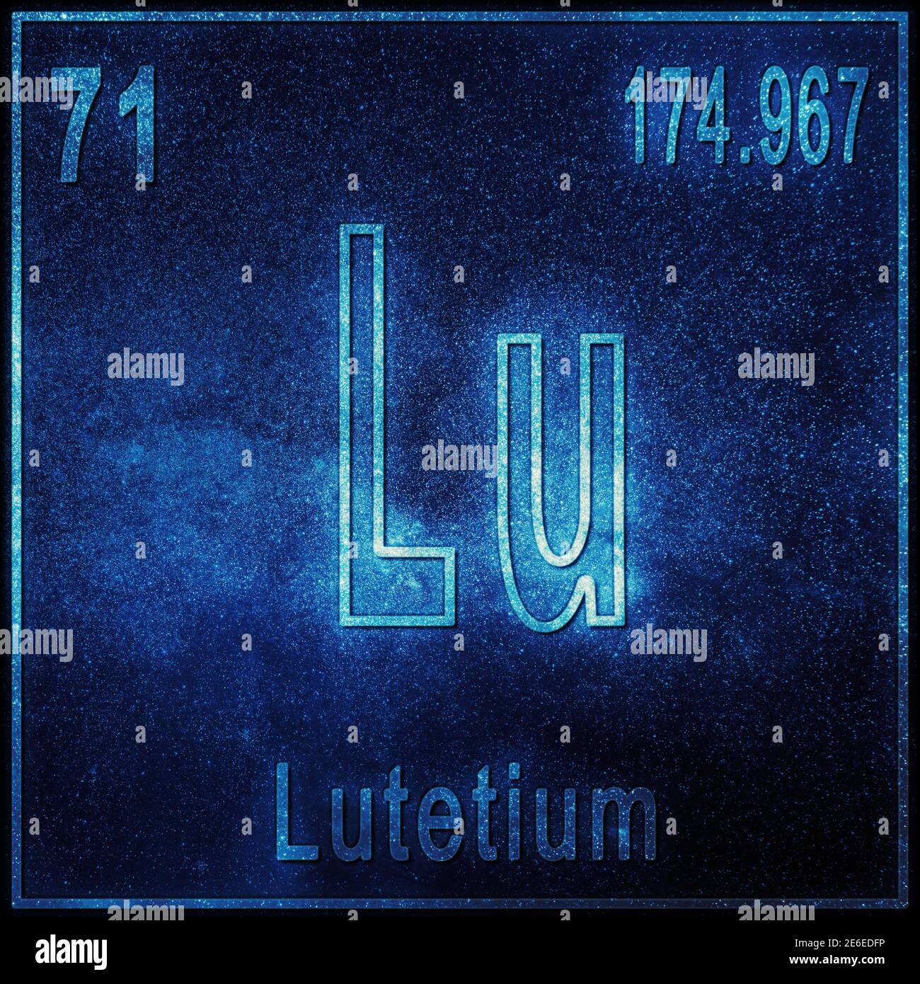 Lutetium chemical element, Sign with atomic number and atomic weight ...