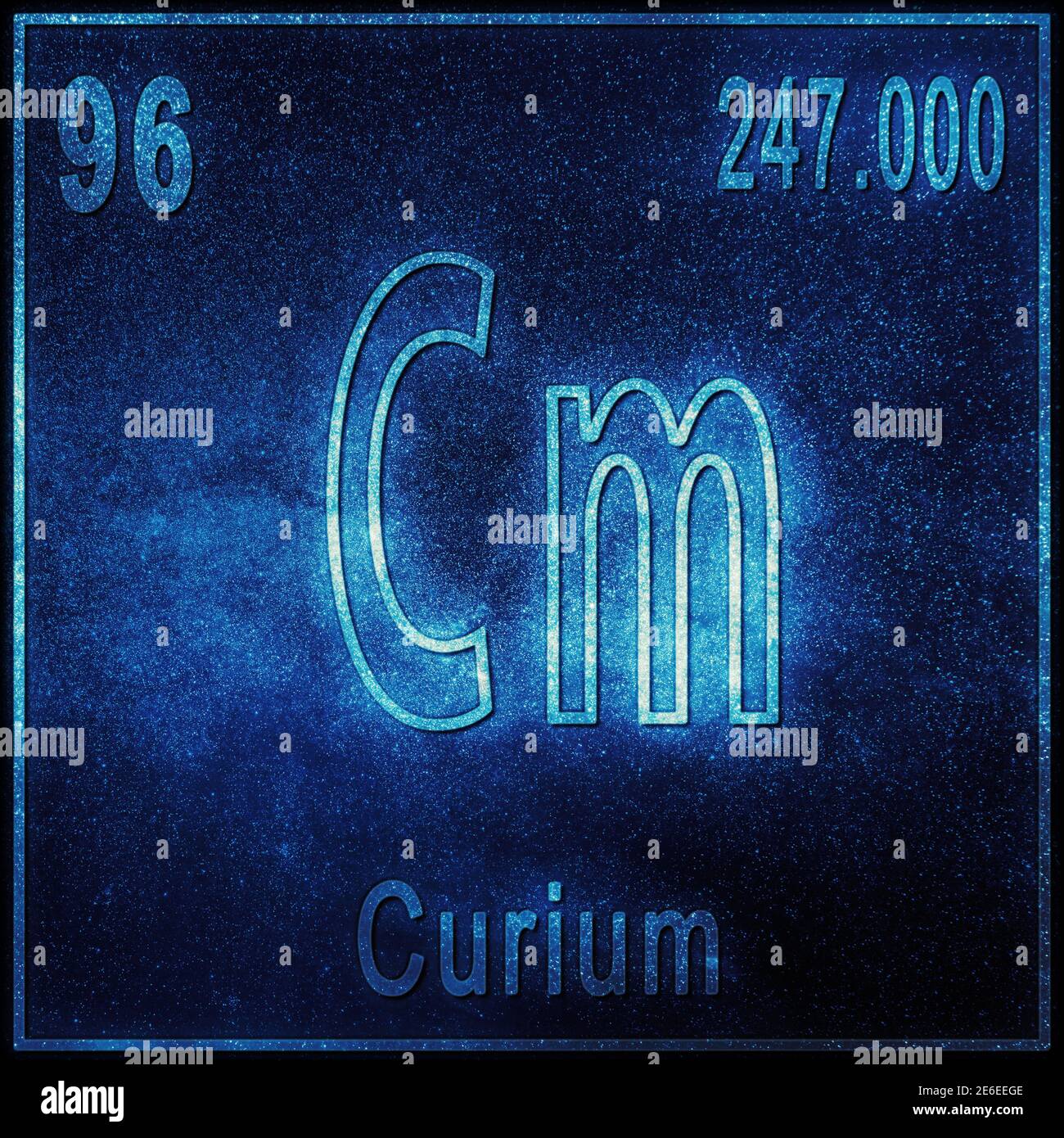 Curium chemical element, Sign with atomic number and atomic weight ...