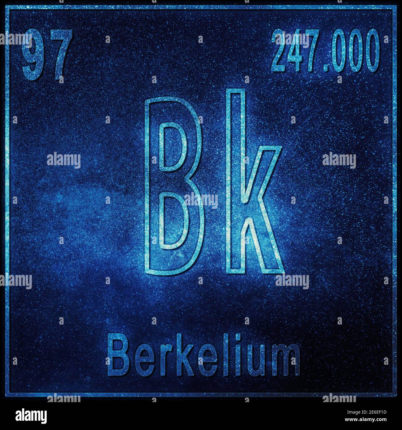 Berkelium chemical element, Sign with atomic number and atomic weight ...