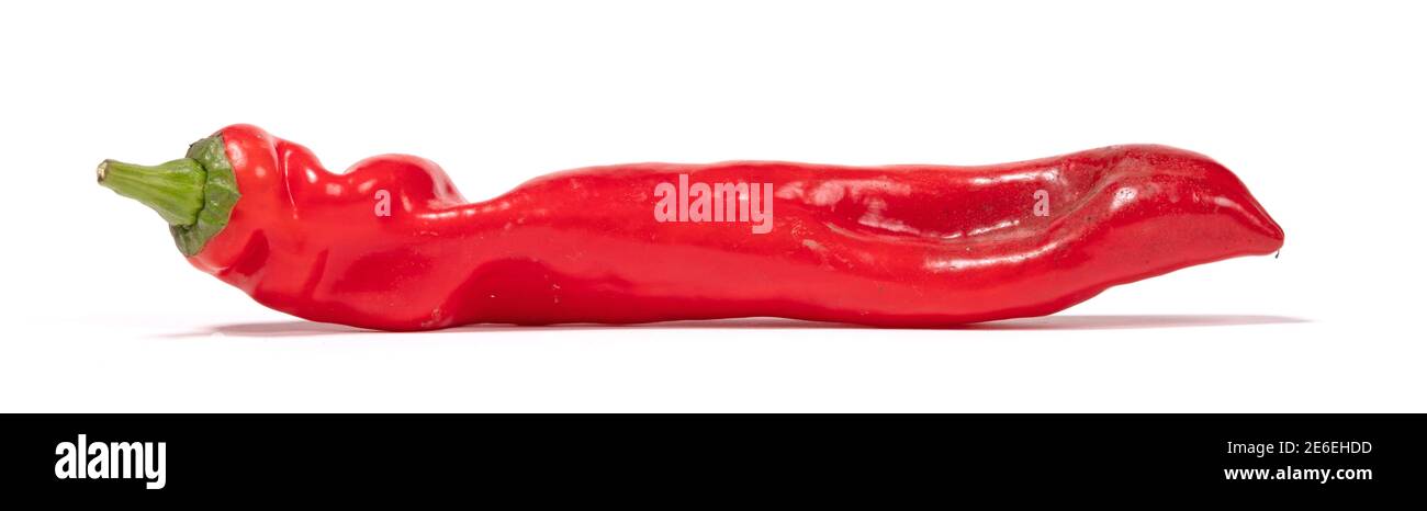 Red sweet pointed pepper, isolated on white background Stock Photo - Alamy