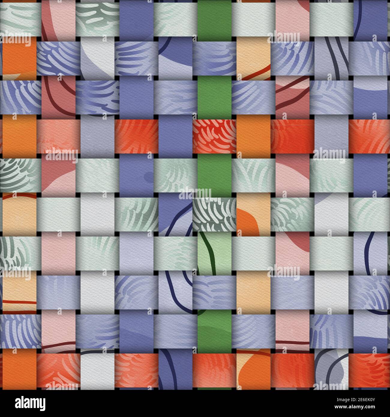 Seamless weave strip colorful ribbon pattern print Stock Photo - Alamy