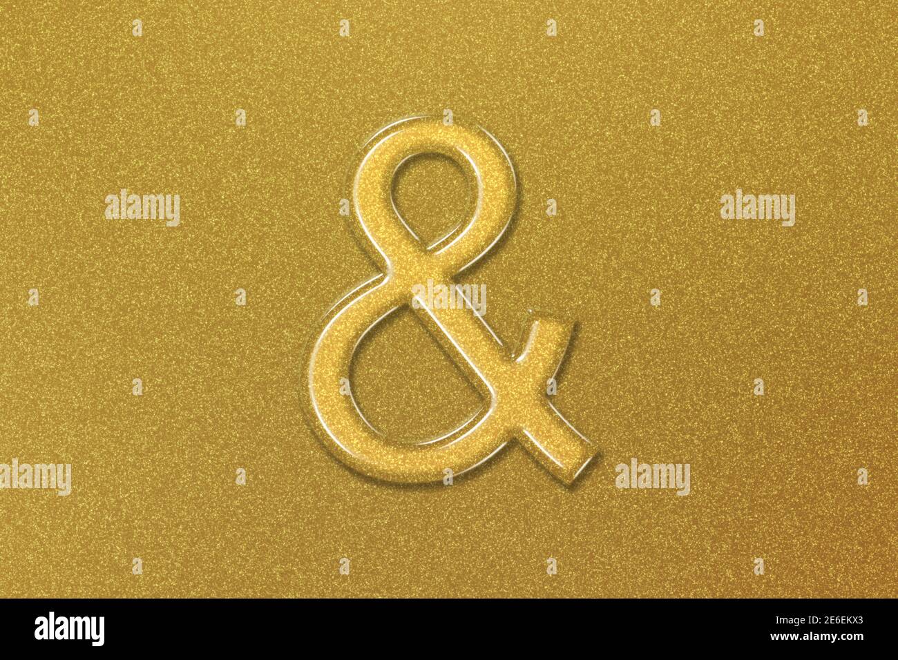 Ampersand Symbol, Ampersand icon, & and gold background Stock Photo - Alamy