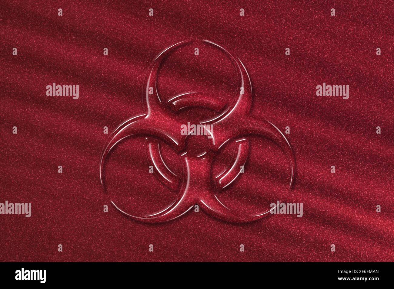 Biohazard symbol, Biohazard sign, Biological hazard, red background ...